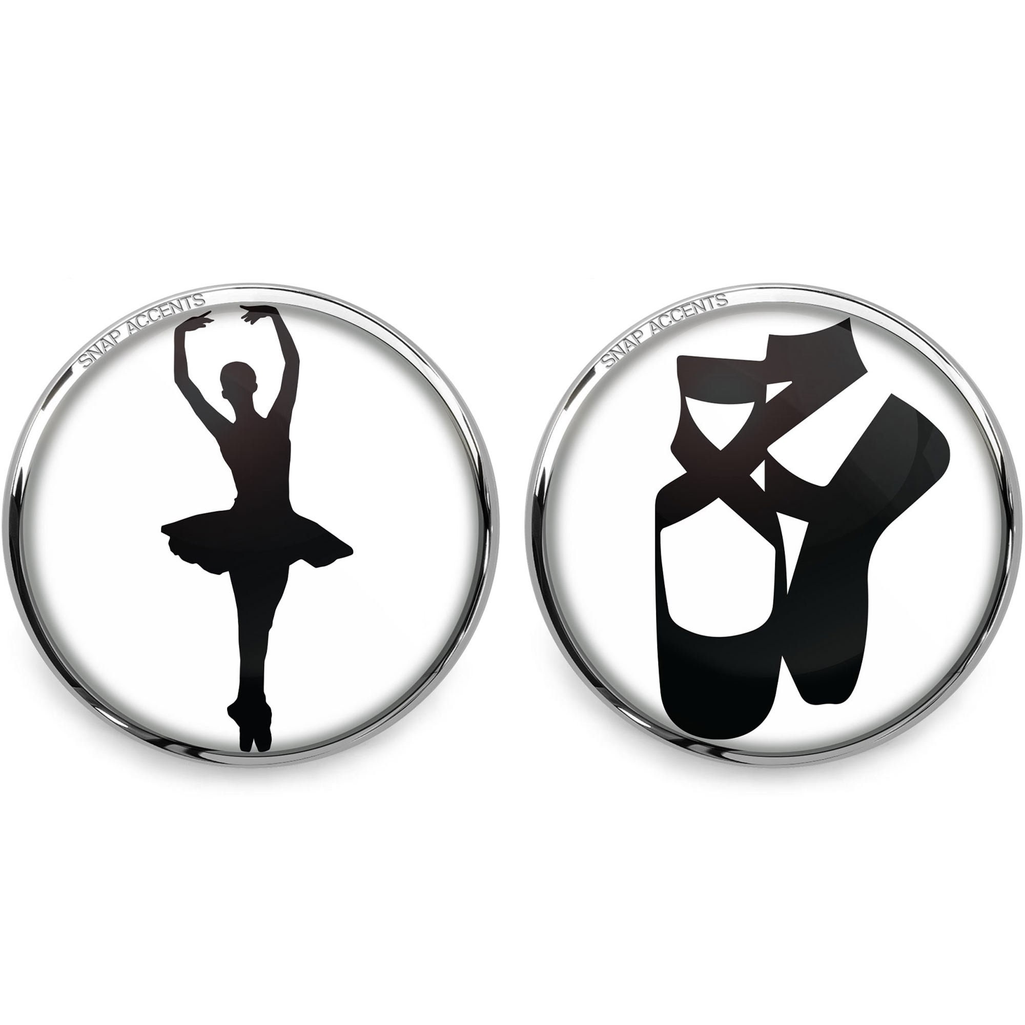 Ballet Dance Snap Jewelry Ginger Charm Pointe Shoe 18MM Ballerina ...