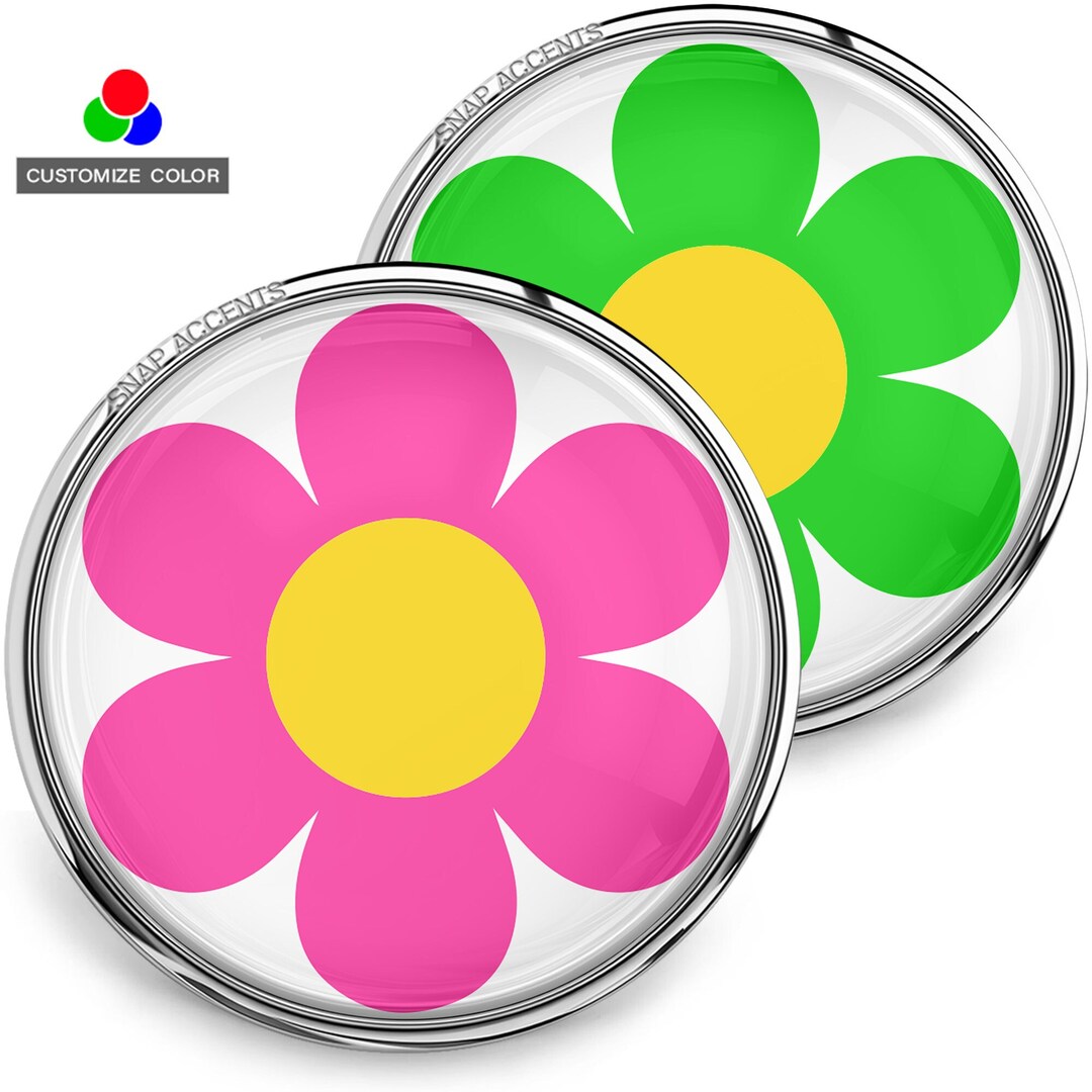 Choose a Color | Flower Snap Jewelry Ginger Charm, 18MM Daisy Charm ...