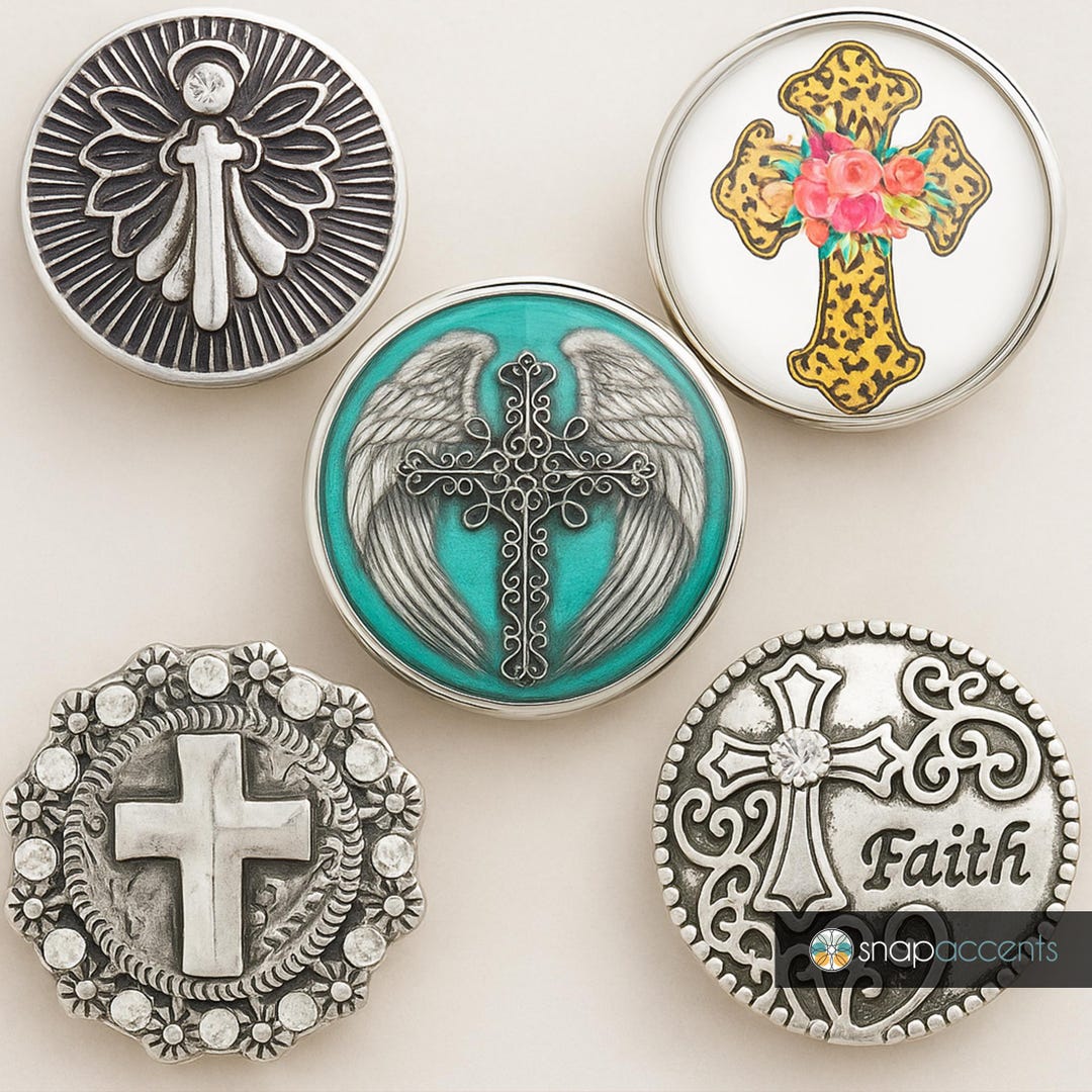 Cross Snap Jewelry, 18MM Ginger Charm Christian Faith Family Bible ...