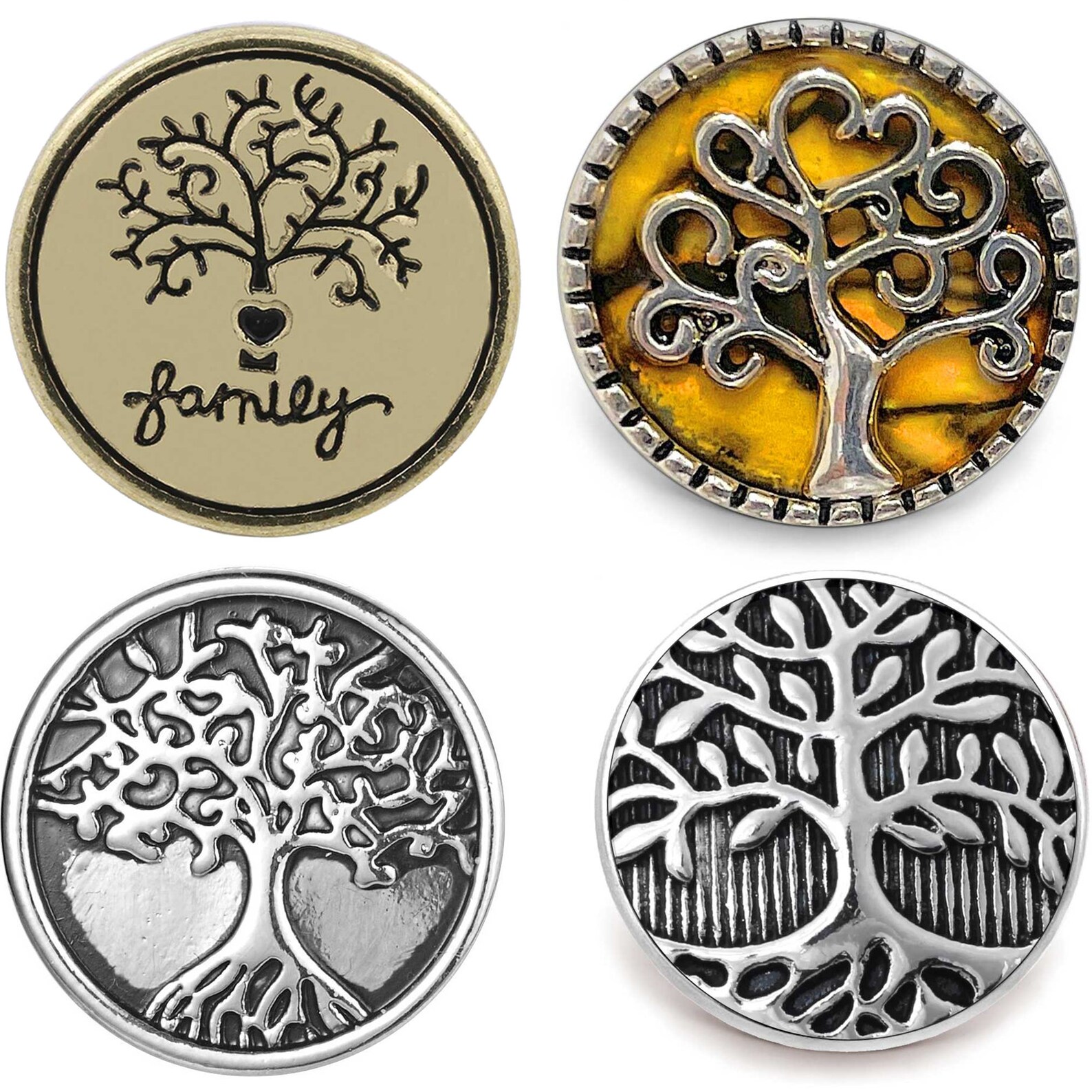 Family Tree of Life Snap Jewelry Ginger Charm 20MM - Etsy