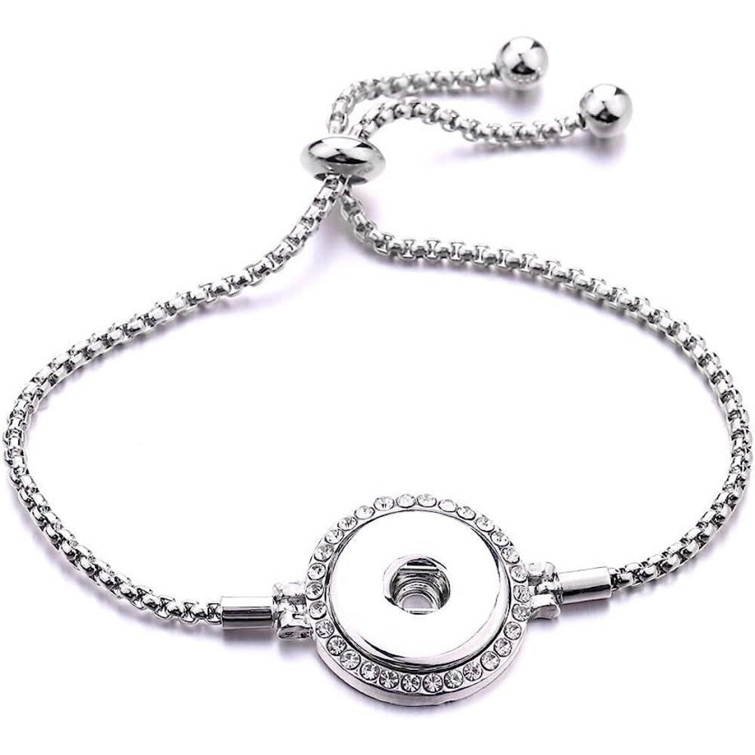 Adjustable Slider Snap Jewelry Ginger Charm Bracelet, Slider Strand ...