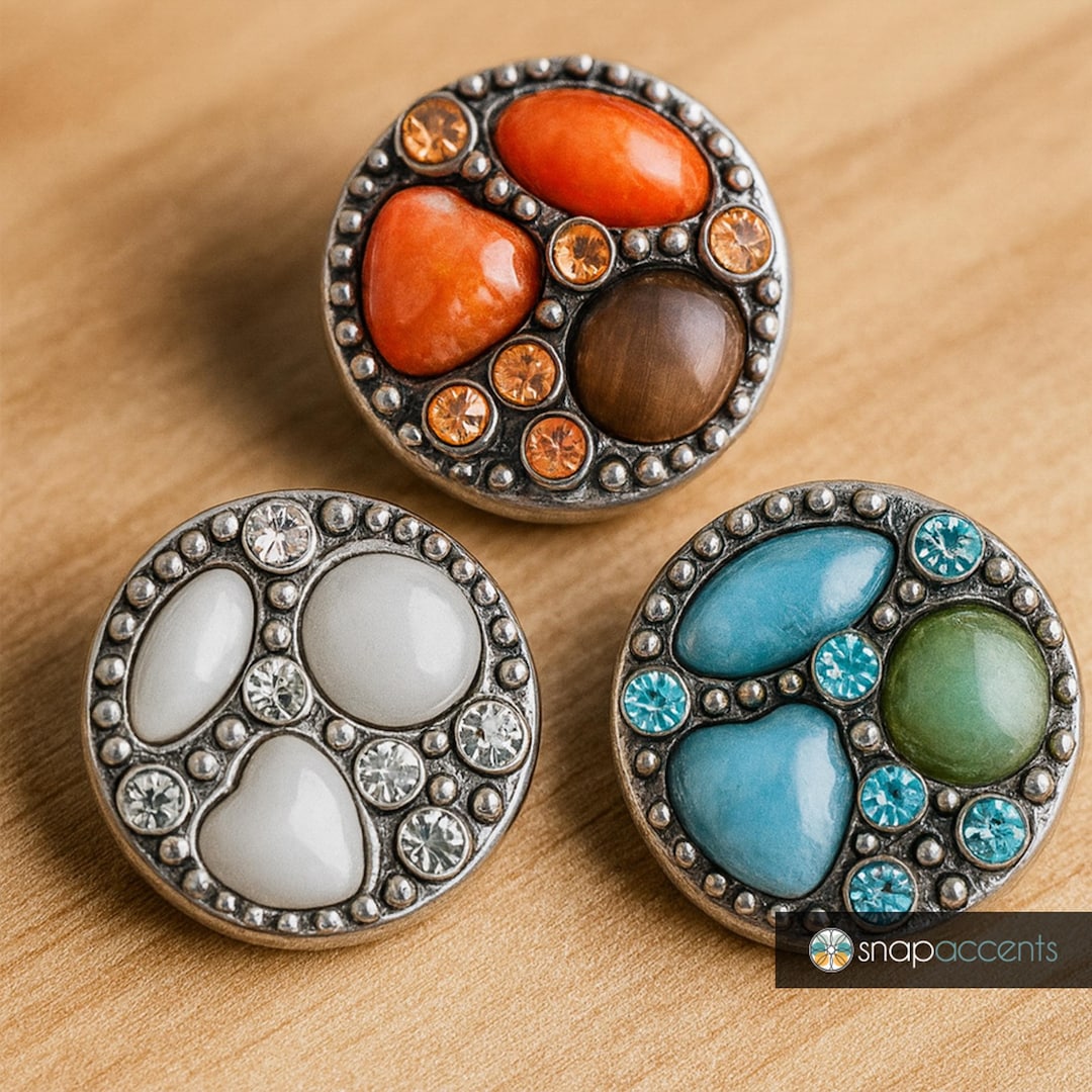 Bead Snap Jewelry Ginger Charm 18MM Rhinestone Gem Button, for ...