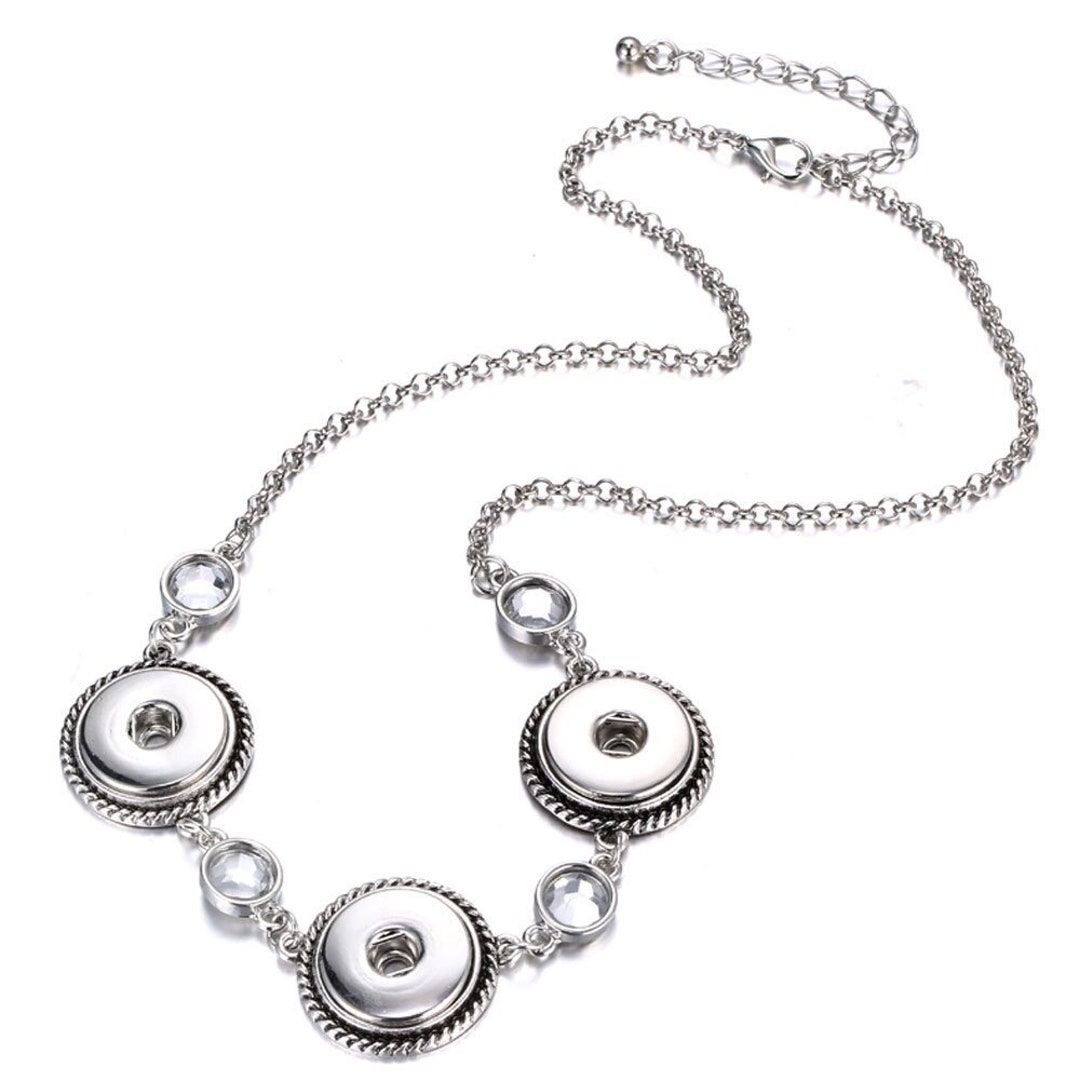 Snap Jewelry 3 Ginger Charm Necklace, 20 Inch Adjustable Simple ...