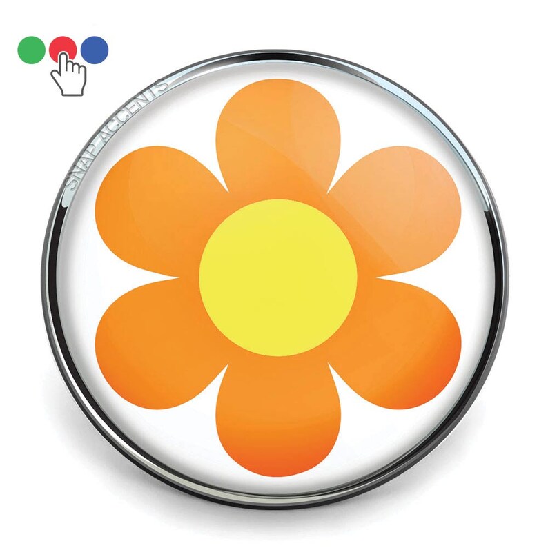 Choose a Color Flower Snap Jewelry Simple Daisy 18MM Ginger - Etsy