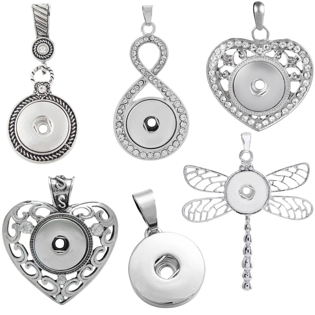 Snap Jewelry Pendant, Fits 18MM 20MM Ginger Charm Necklaces, Women's ...