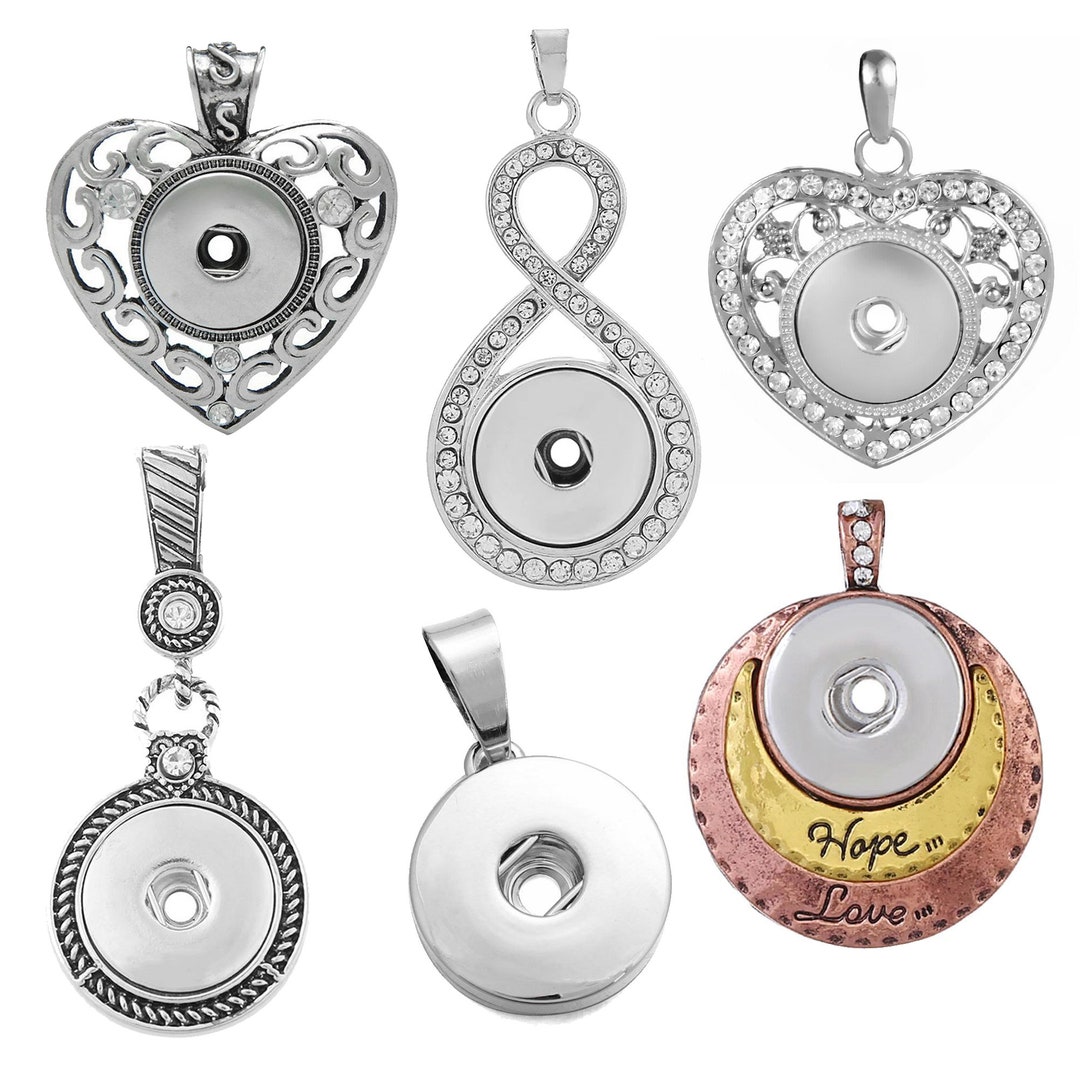 Snap Jewelry Pendant, Fits 18MM 20MM Ginger Charm Necklaces, Women's ...