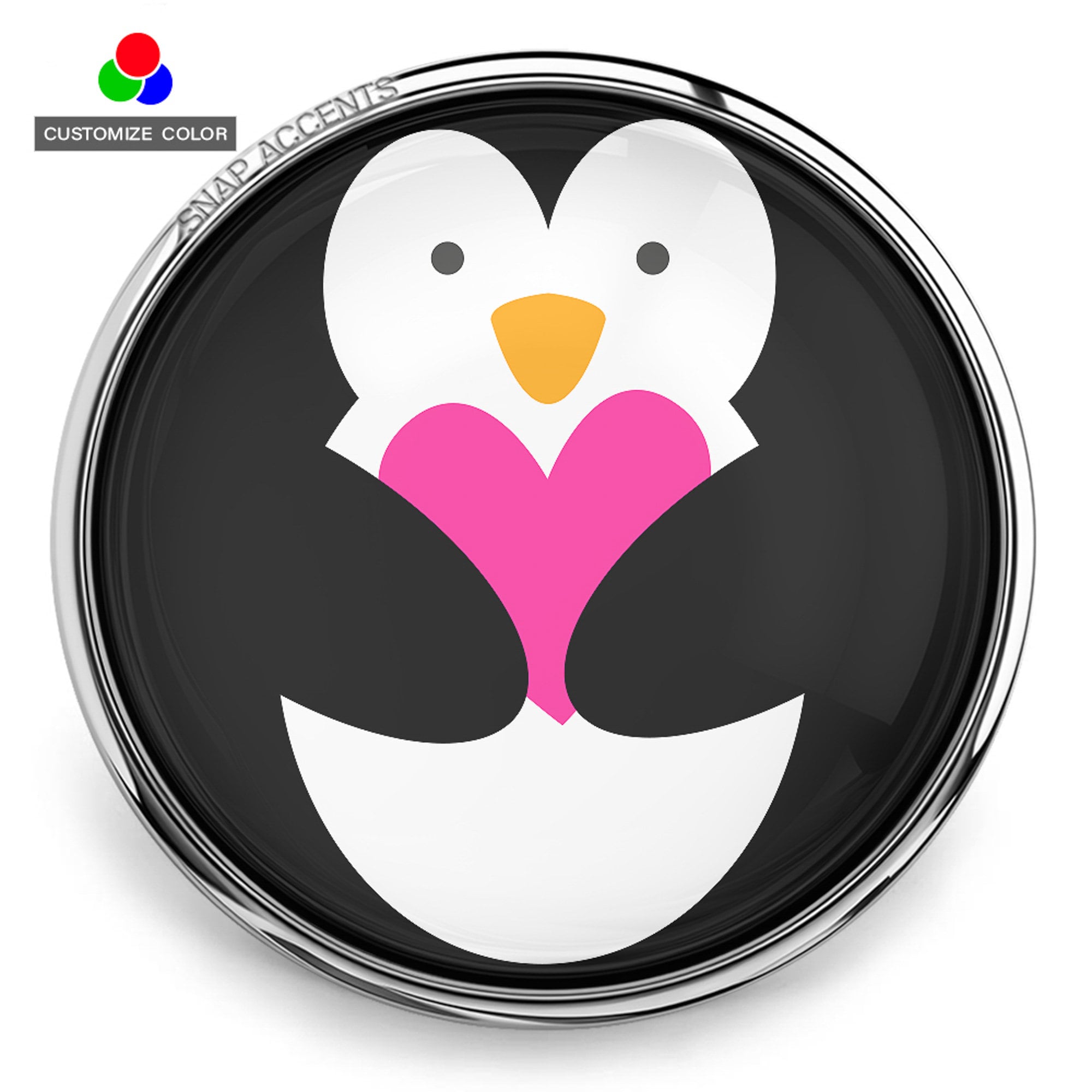 Choose a Color | Snap Jewelry Penguin Heart Ginger Charm ...