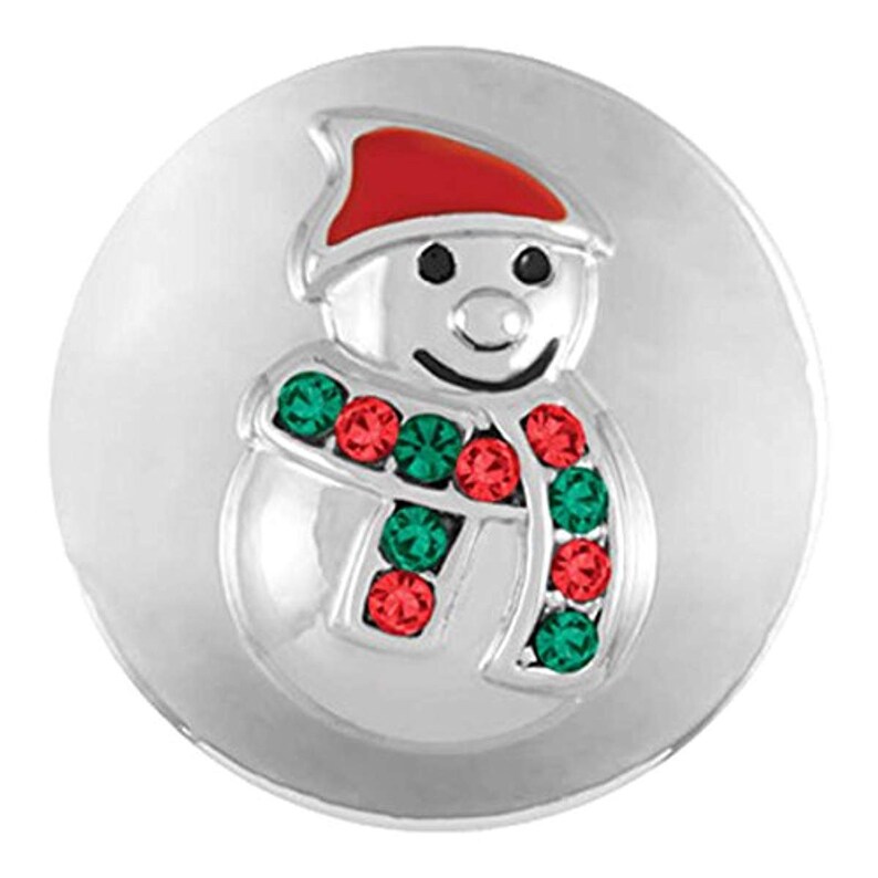 Frosty Snowman Snap Jewelry Ginger Charm, Christmas Holiday 18MM 20MM ...