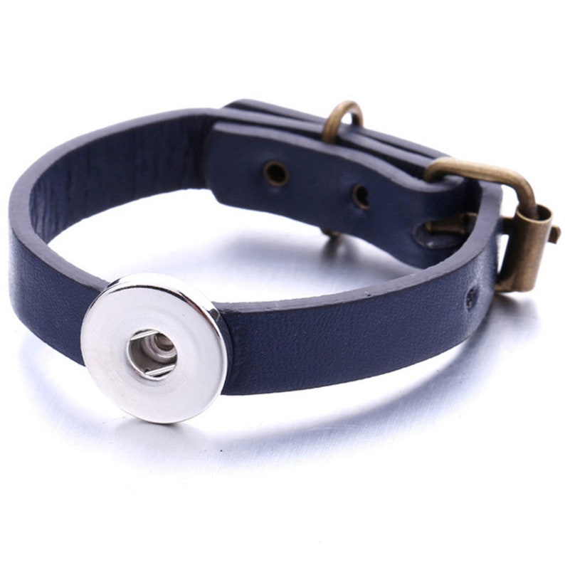 Genuine Leather Snap Jewelry Ginger Charm Bracelet Simple - Etsy