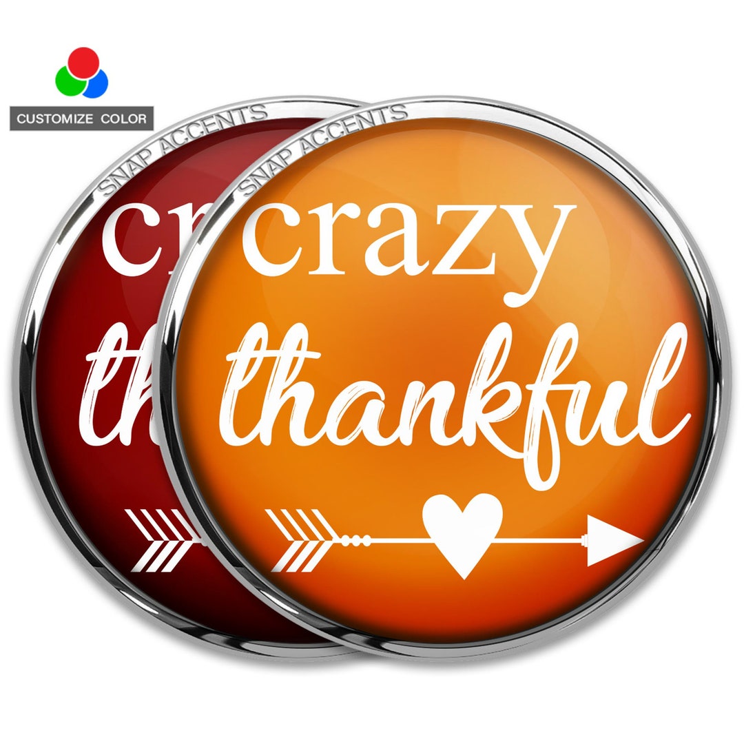 Choose a Color Thanksgiving Snap Jewelry Crazy Thankful Ginger Charm ...