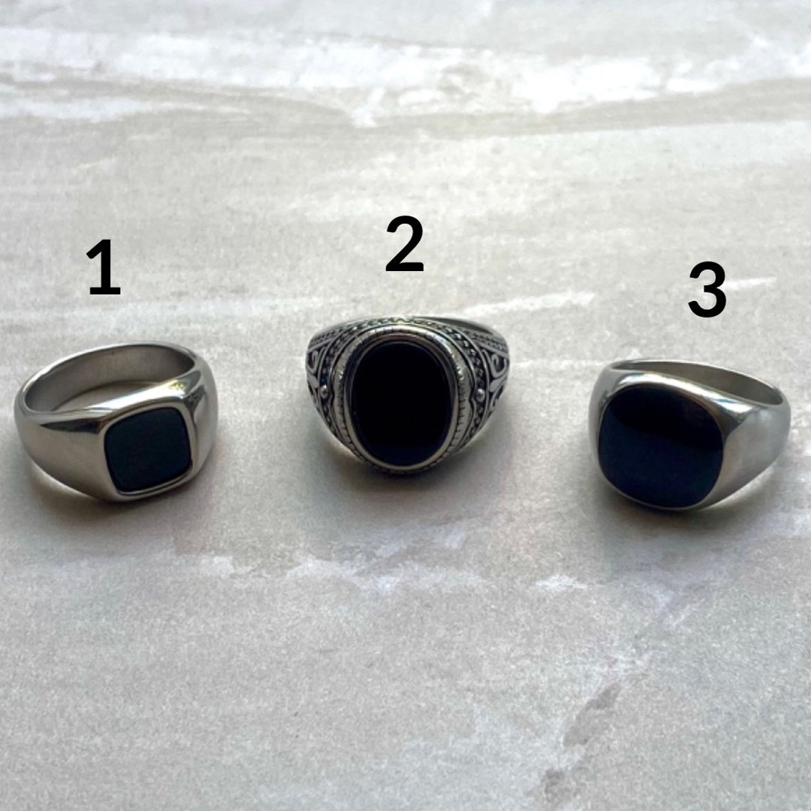 Black Onyx Signet Ring Signet Ring for Men Black Gem Stone - Etsy