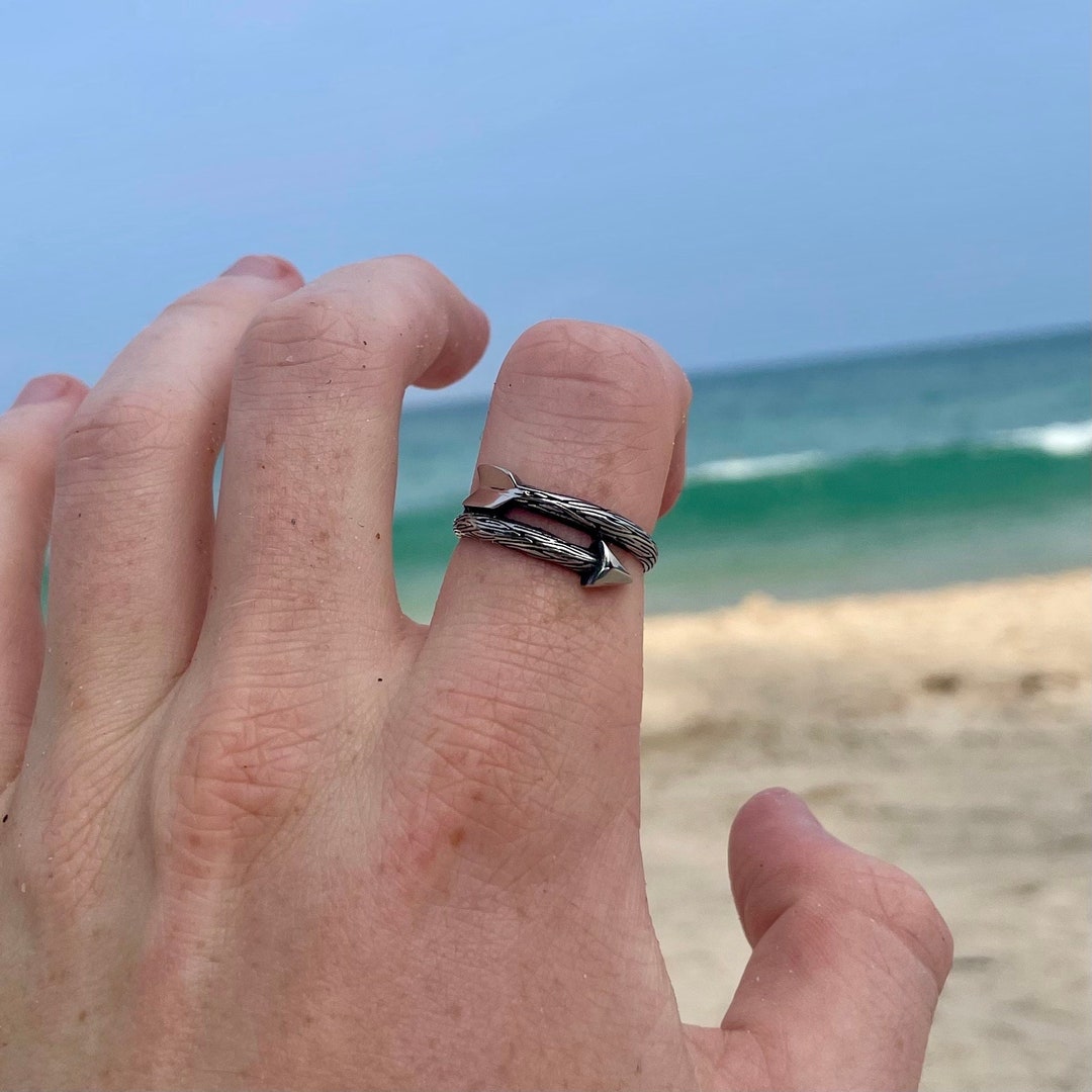 Steel Arrow Ring Pointed Arrow Head Ring Textured Wrap Around Band ...