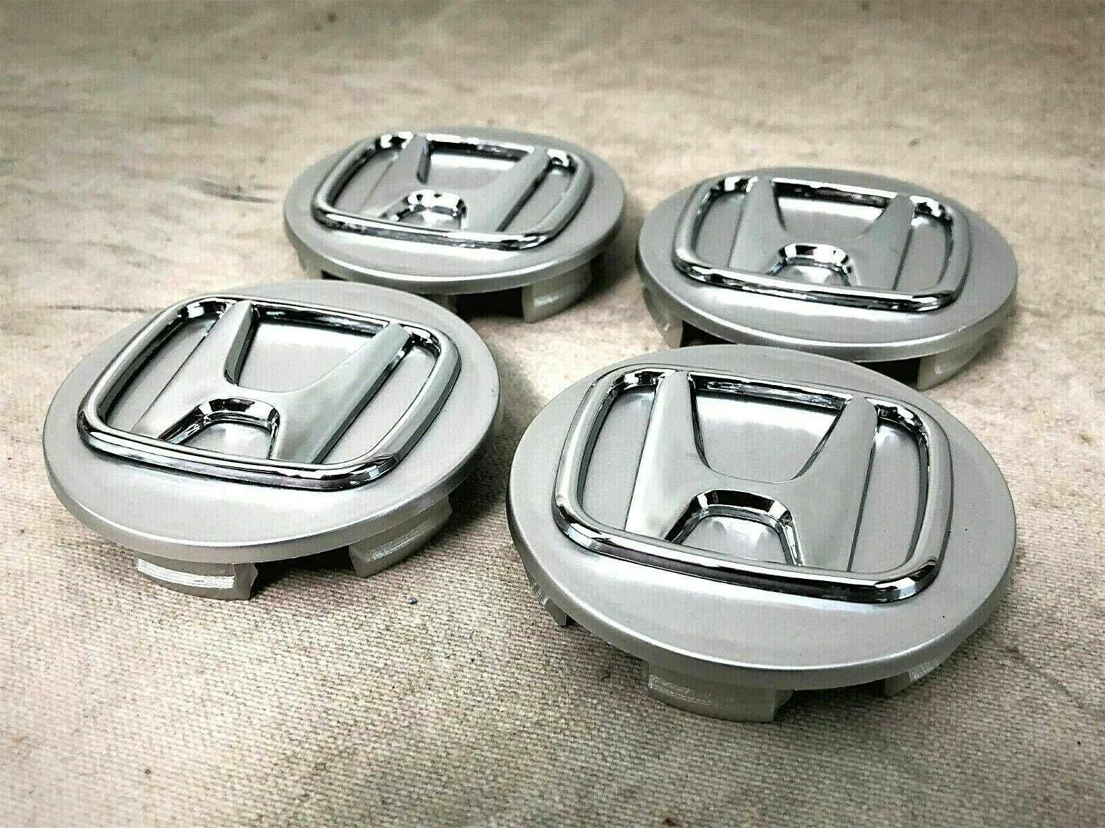 Set of 4 Pieces Wheel Caps Hub Cover 58mm Silver With Chrome Logo for ...