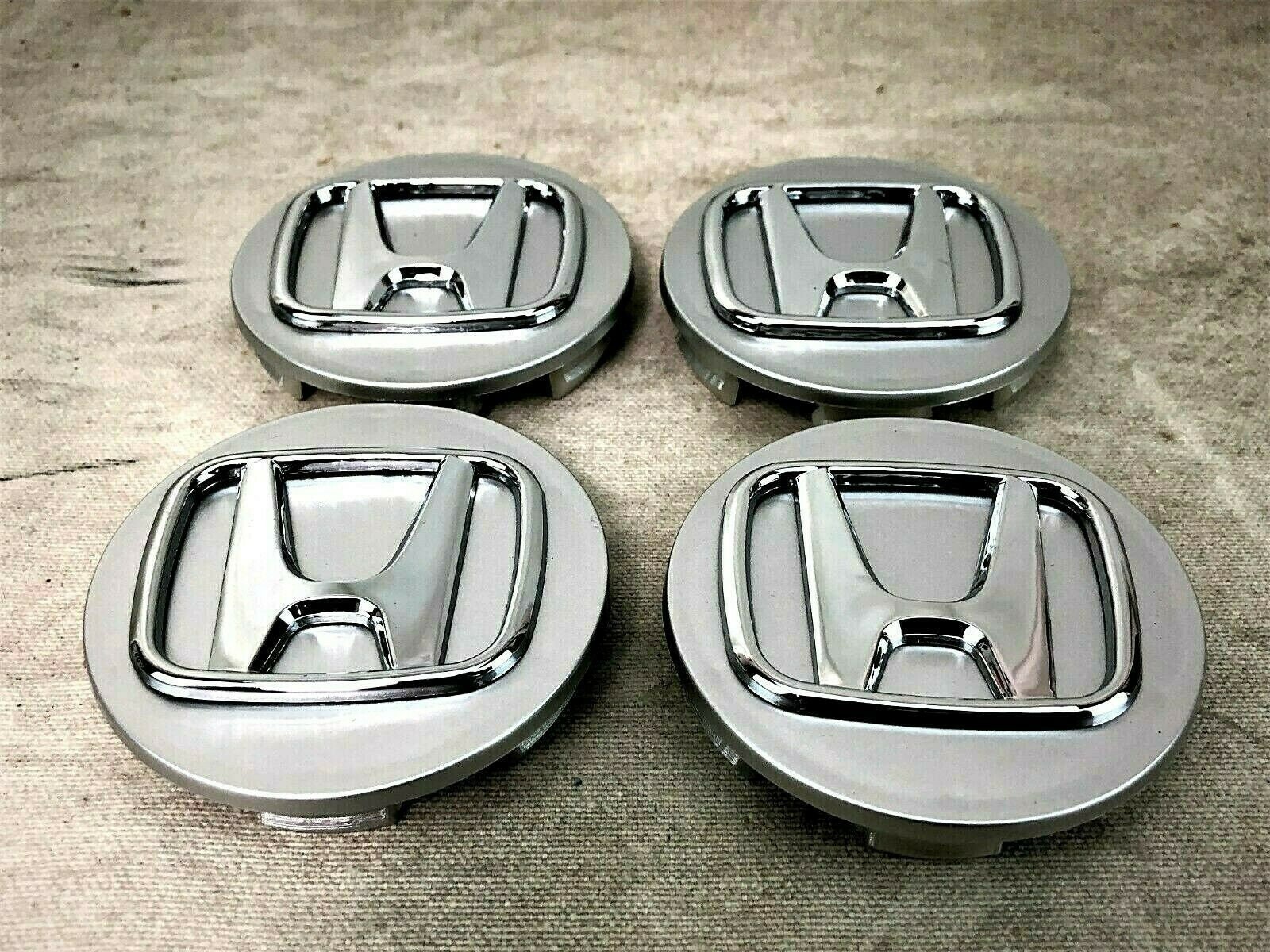 Set of 4 Pieces Wheel Caps Hub Cover 58mm Silver With Chrome Logo for ...