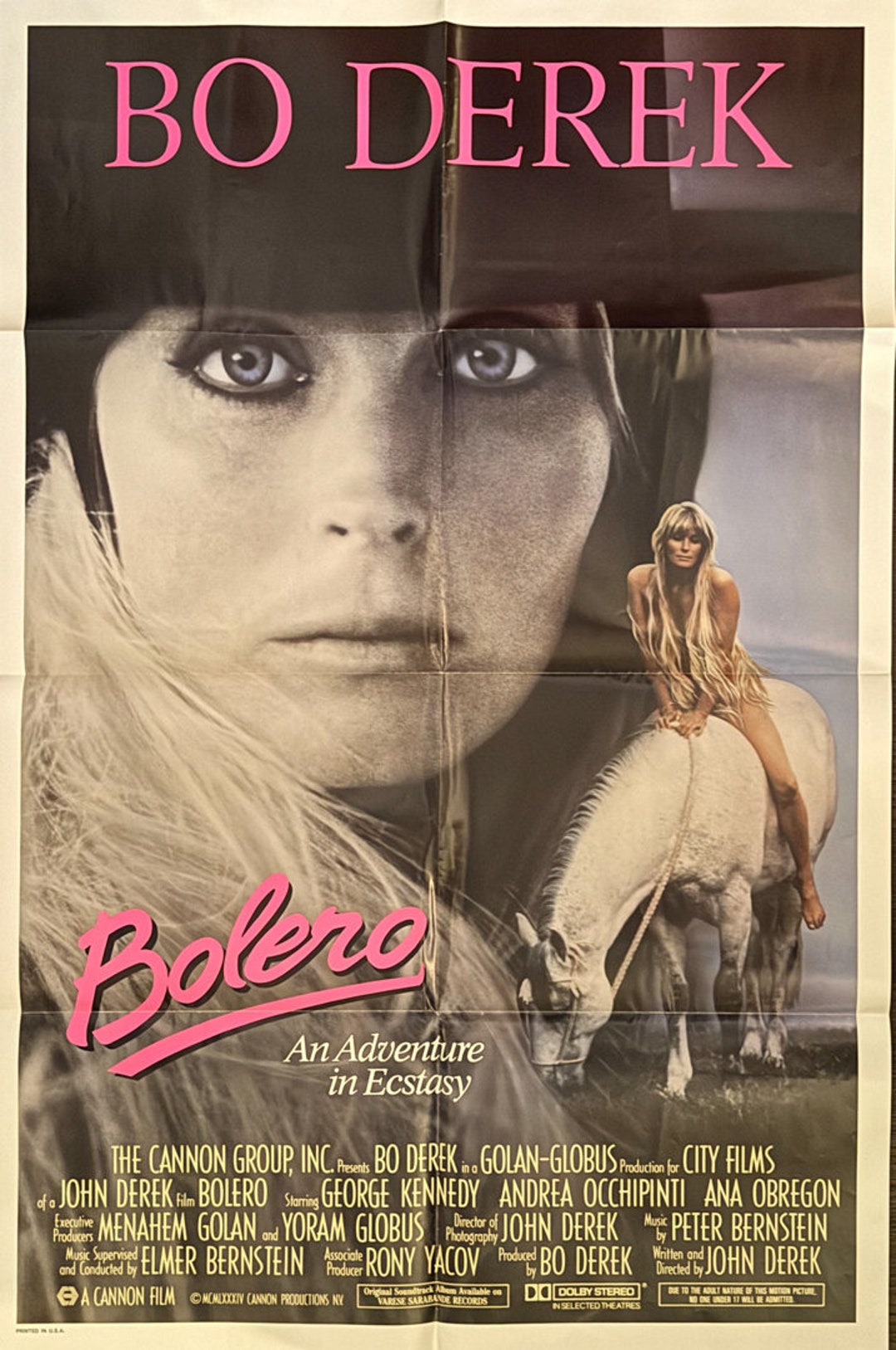Bolero Starring Bo Derek (1984) Original US One Sheet Movie Poster (not ...