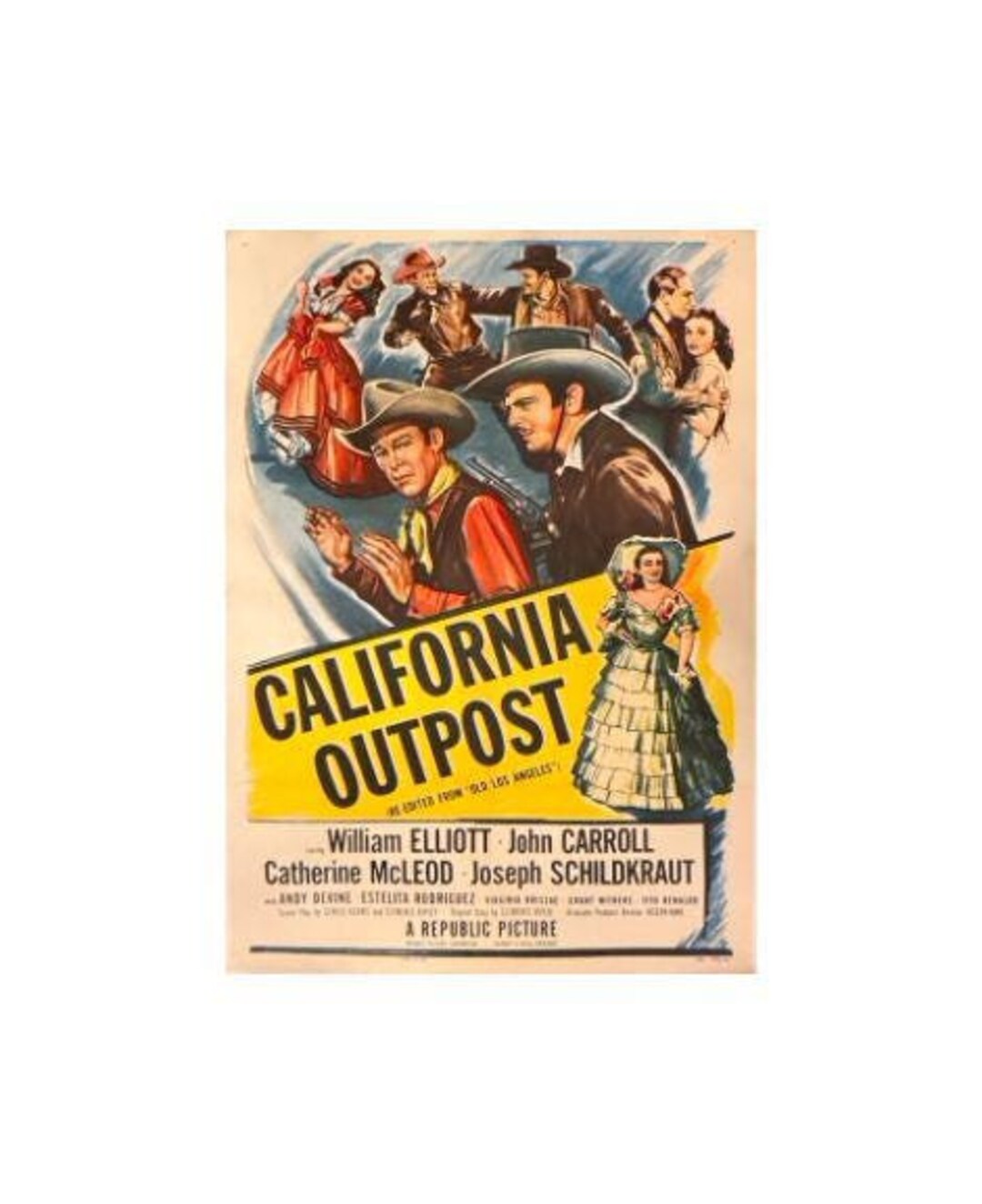 California Outpost (1953) Original One Sheet Movie Poster Linen Backed ...