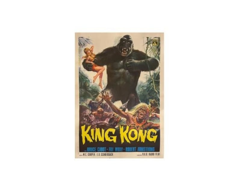 King Kong 1973 Italian Re-release Movie Poster: Renato Casaro Artwork ...