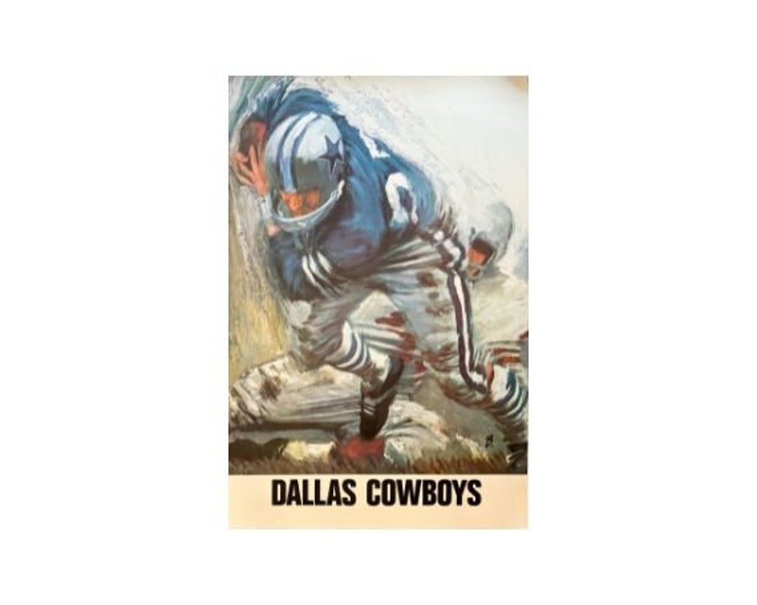 Dallas Cowboys Vintage Poster by Dave Boss, Circa 1967, Linen Backed - Etsy