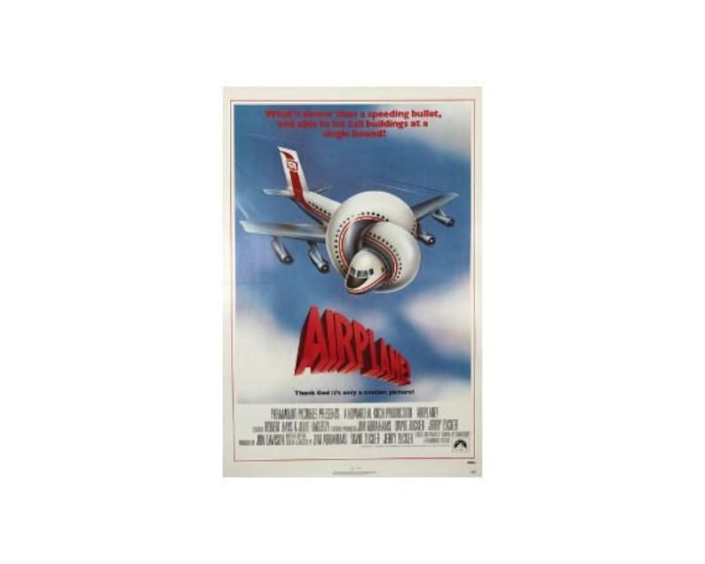 Airplane! (1980) Original One Sheet Movie Poster Linen Backed (not a ...