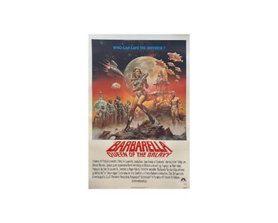 Barbarella Original US 1977 Re-release One Sheet Movie Poster Mounted ...
