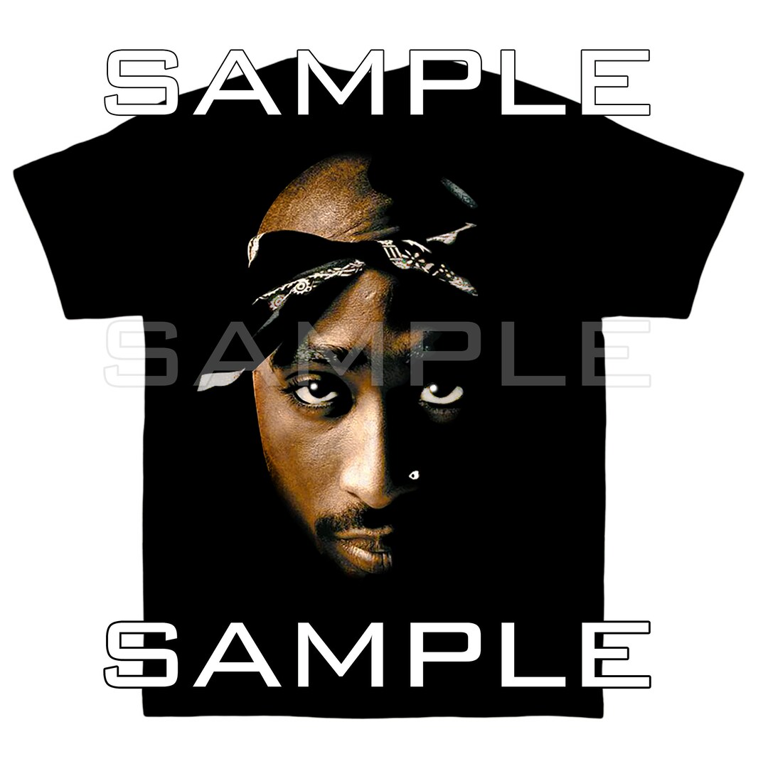 Instant Digital Download 2pac PNG Digital Painting Black Shirt Knockout ...