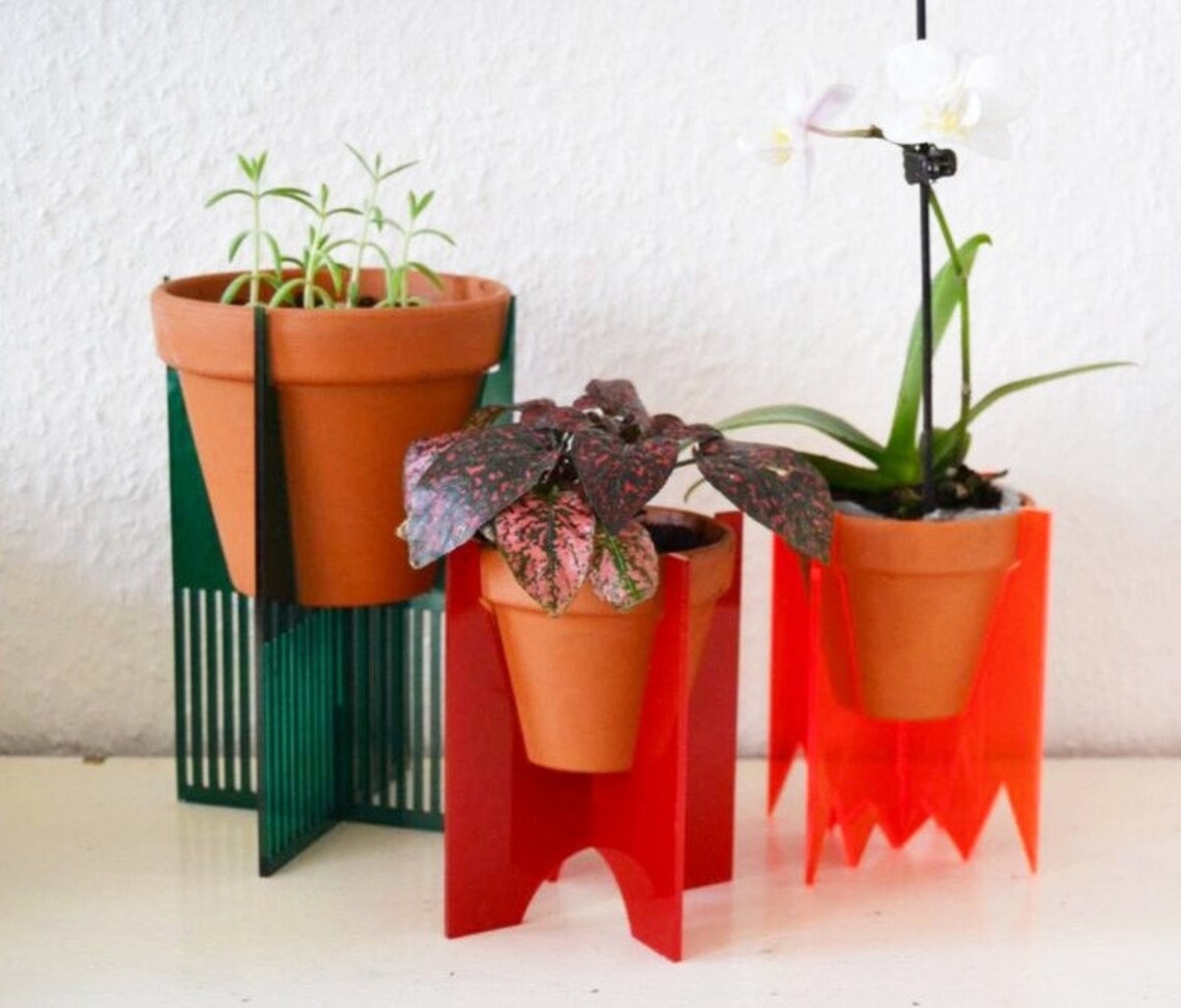 Laser Cut Wooden Flower Pot Stands Model Home Craft Furniture Vector 3 ...