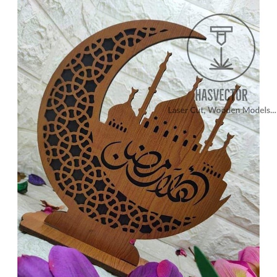 Lasercut Ramadan Kareem Design Wooden Islamic Decor Model 3 Mm | Etsy