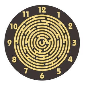 Lasercut Maze Wall Clock Design Wooden Model SVG DXF Files - Etsy