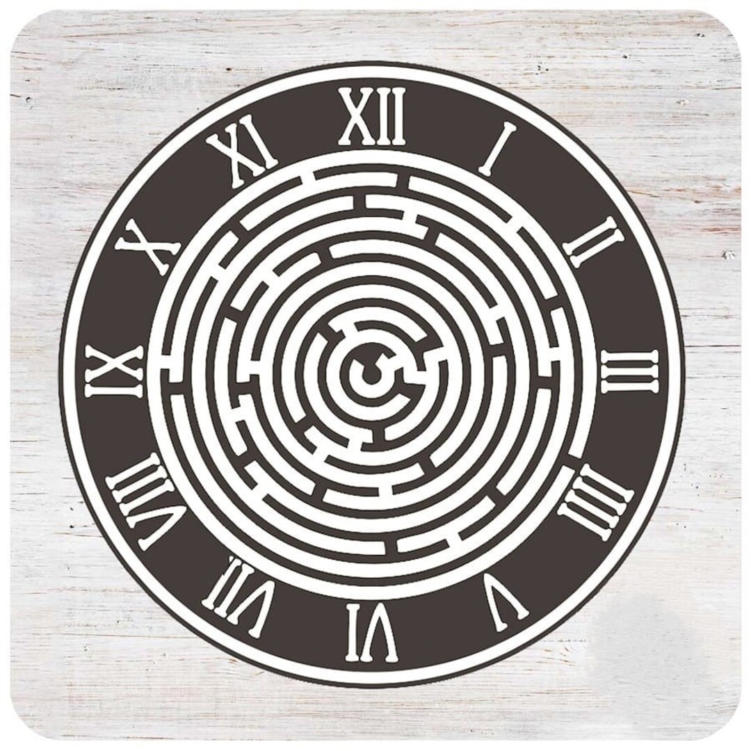 Lasercut Maze Wall Clock Design Wooden Model SVG DXF Files - Etsy