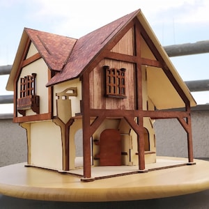 Lasercut Building House Model 3D Decorative Wooden Toy 4 Mm Plan SVG ...