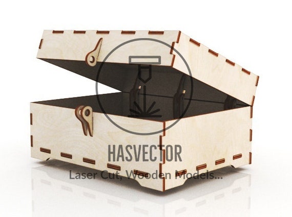 Lasercut Simple Box Wooden 3D Model 4 Mm Plan SVG CDR Files | Etsy