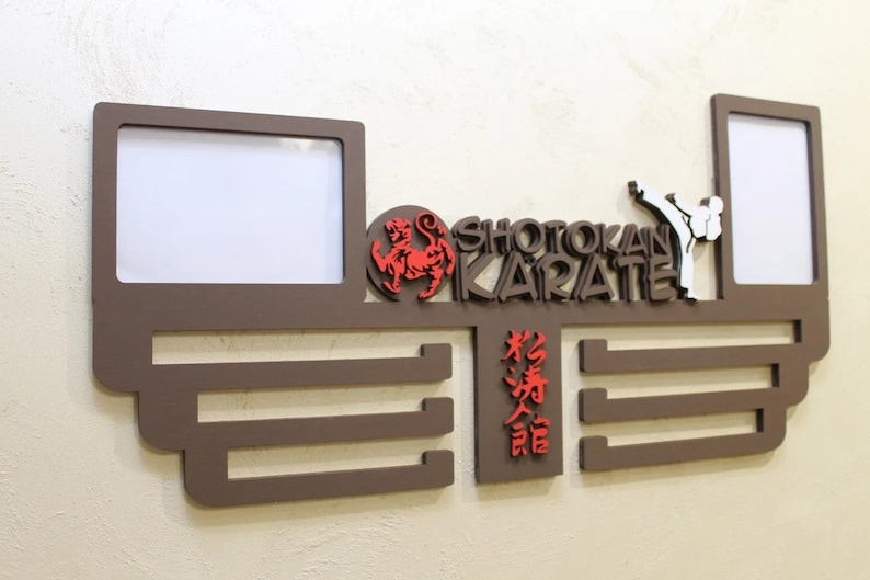 Laser Cut Karate Medal Display Medal Hanger Box Metal Wooden Medal ...