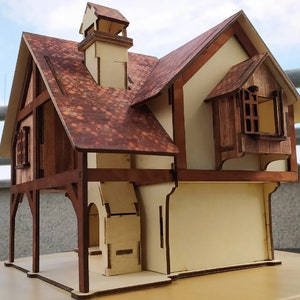Lasercut Building House Model 3D Decorative Wooden Toy 4 Mm Plan SVG ...