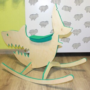 Lasercut Rocker Wooden Shark Toy Plan for Kids Cnc Router Cut 13 Mm ...