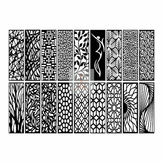 Lasercut Panel Screen Patterns 18 Special Seperator Design | Etsy