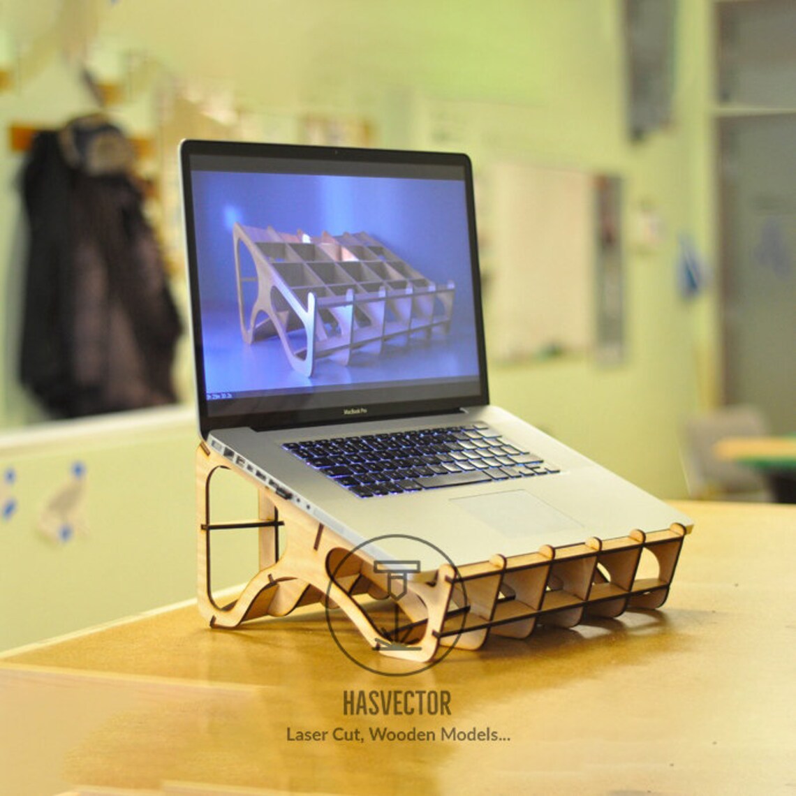 Lasercut Wooden Laptop Stand Model 4.3 Mm Plan SVG CDR Files - Etsy