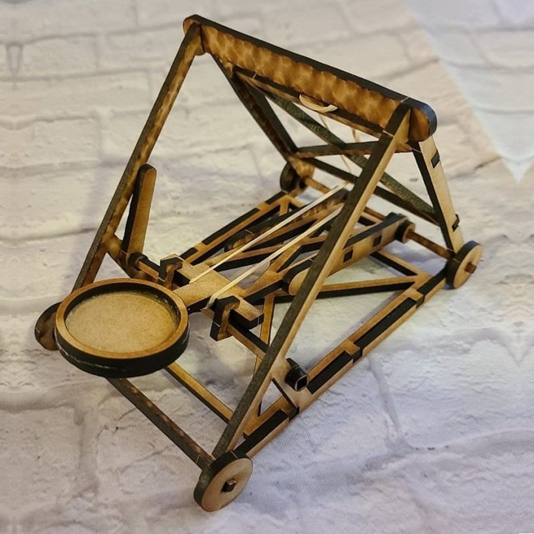 Lasercut Catapult 3D Decorative Wooden Toy for Kids 3.5 Mm Plan SVG DXF ...