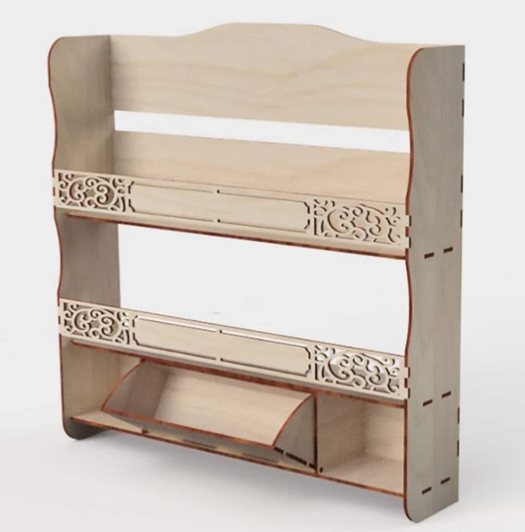 Lasercut Wooden Shelf Decorative Home Craft Model 4 Mm Plan DXF SVG CDR ...