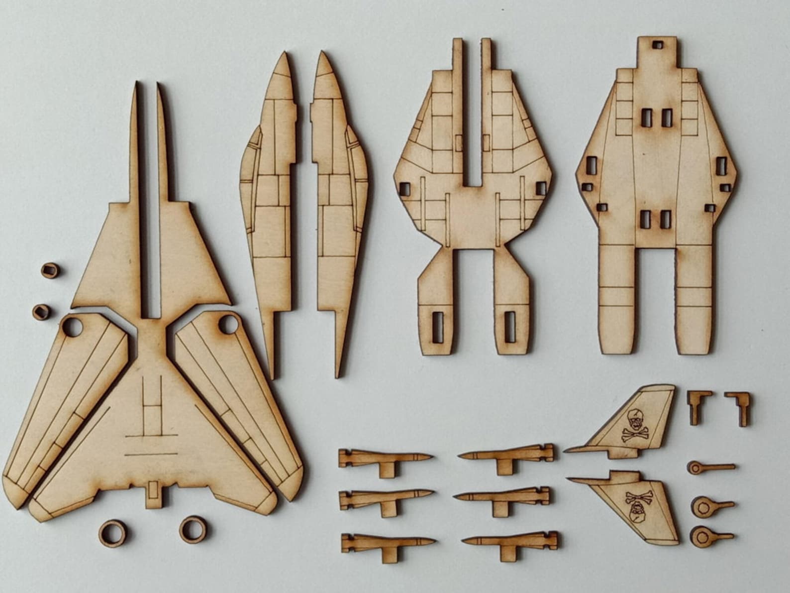 Lasercut Plane Jet Model Wooden 3D Puzzle Toy 3 Mm Plan Vector SVG DXF ...