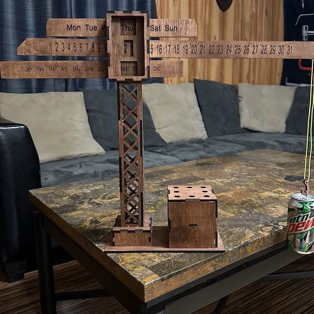 Lasercut Tower Crane Wooden Desk Organizer Model 4 Mm Plan SVG DXF ...