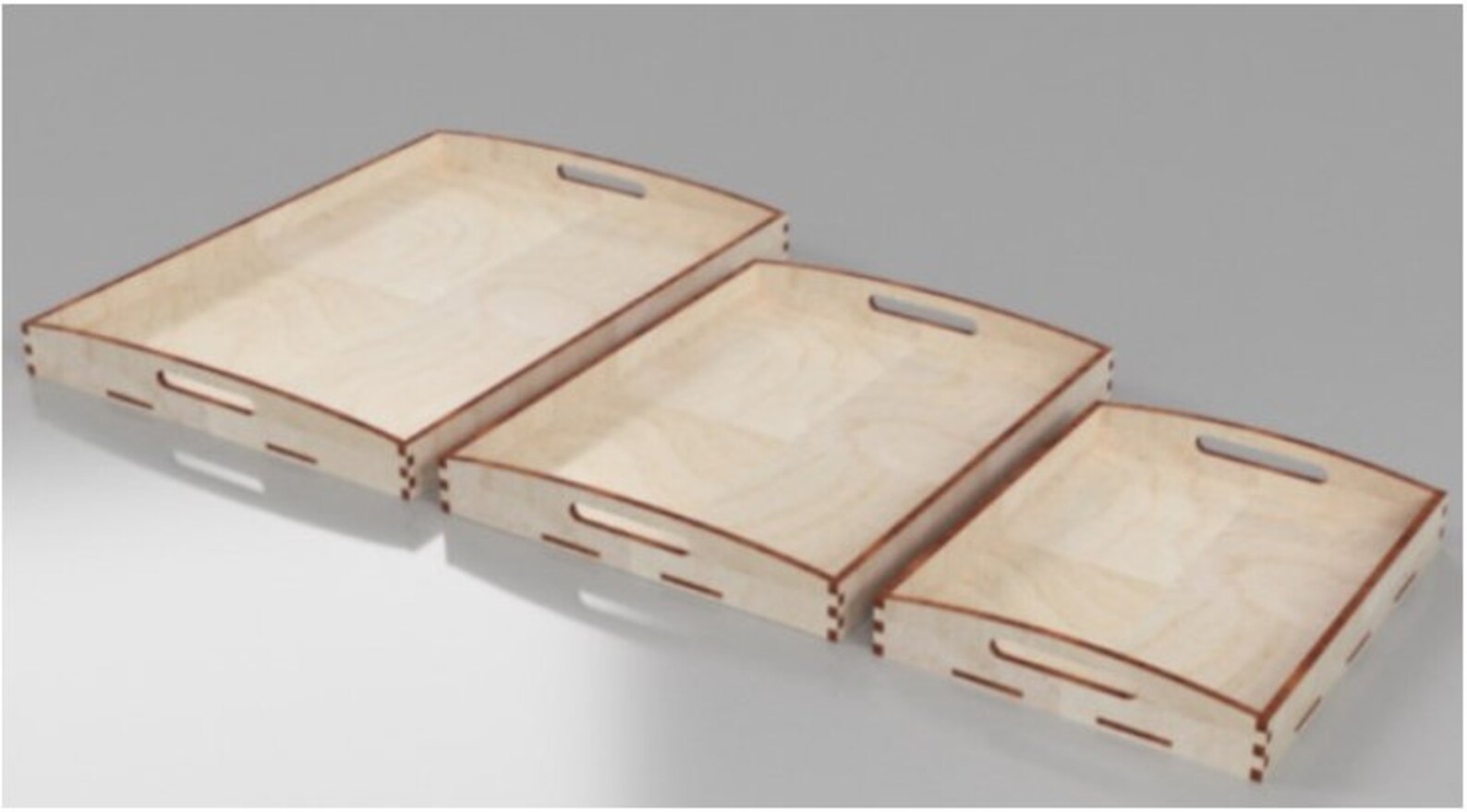 Lasercut Tray Model Wooden Kitchen Craft 3 Design 4 and 6 Mm Plan SVG ...