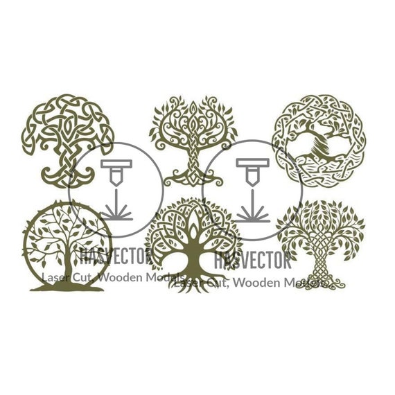 Celtic Tree Vector Art Pack Celtic Trees Illustration Designs - Etsy