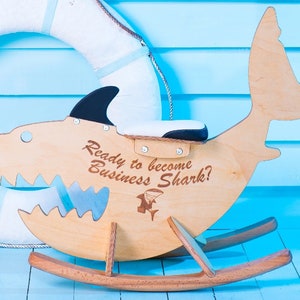 Lasercut Rocker Wooden Shark Toy Plan for Kids Cnc Router Cut 13 Mm ...
