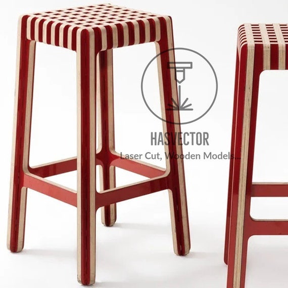 Lasercut Wooden Stool Seat Model Special Bar Kitchen Tabouret | Etsy