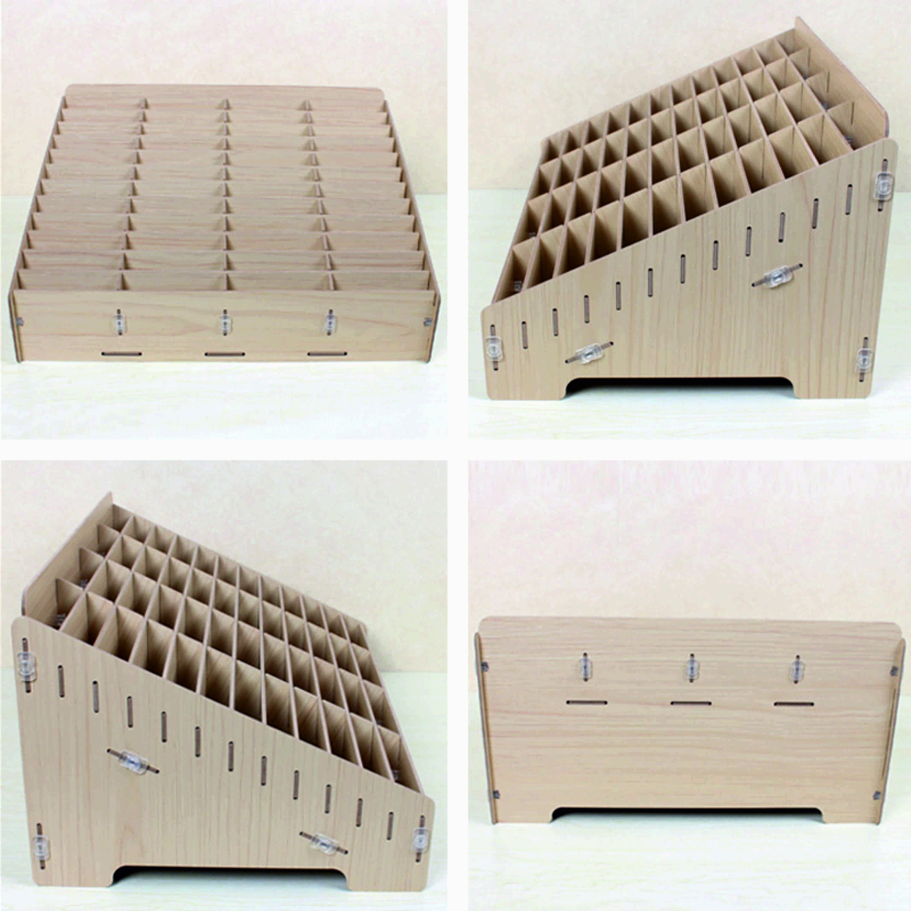 Lasercut Wooden Phone Rack, 48 Cell Classroom Phone Holder 3 Mm Plan ...