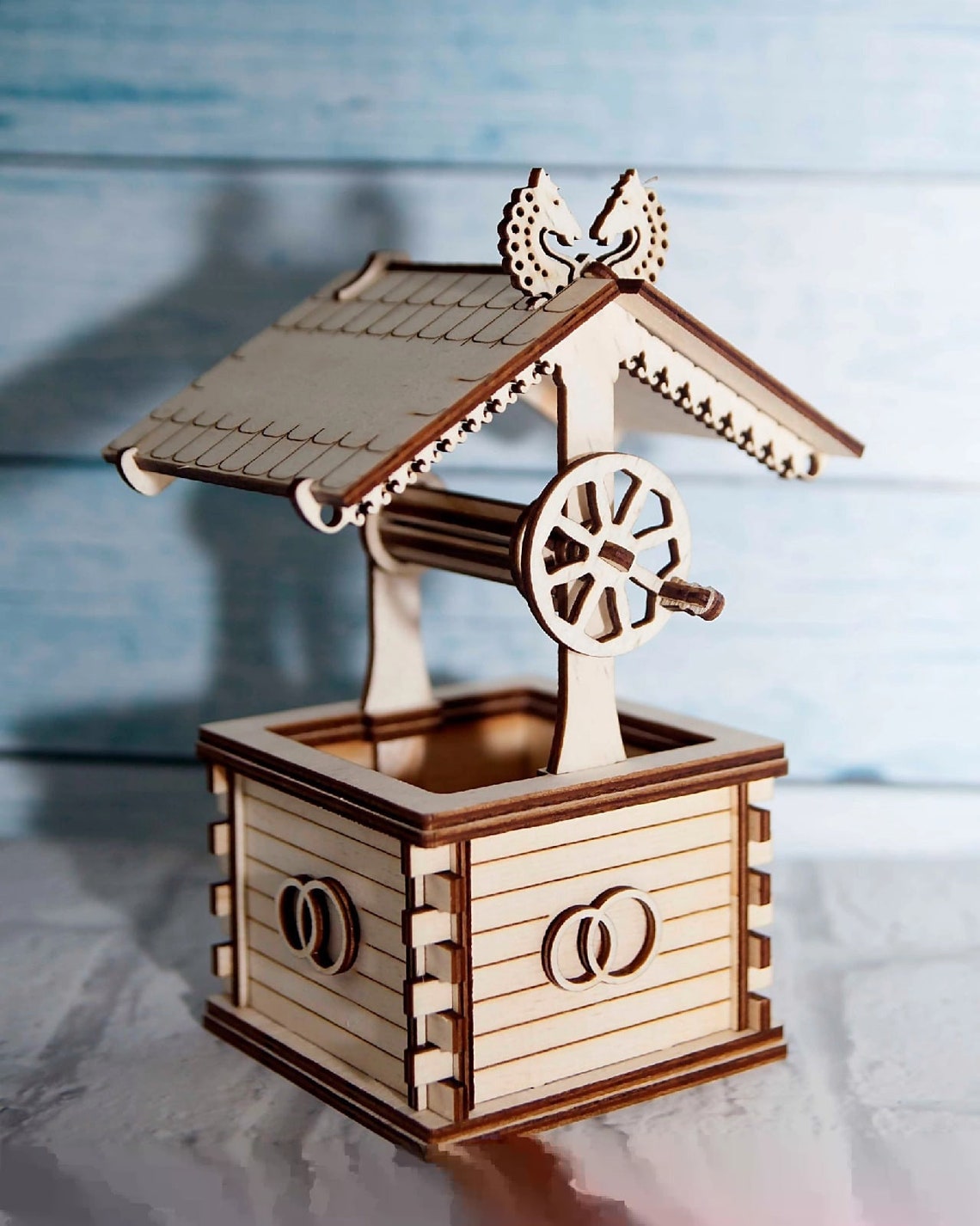 Laser Cut Water Well Model 3D Plan Wooden Toy 4 Mm SVG DXF Files - Etsy