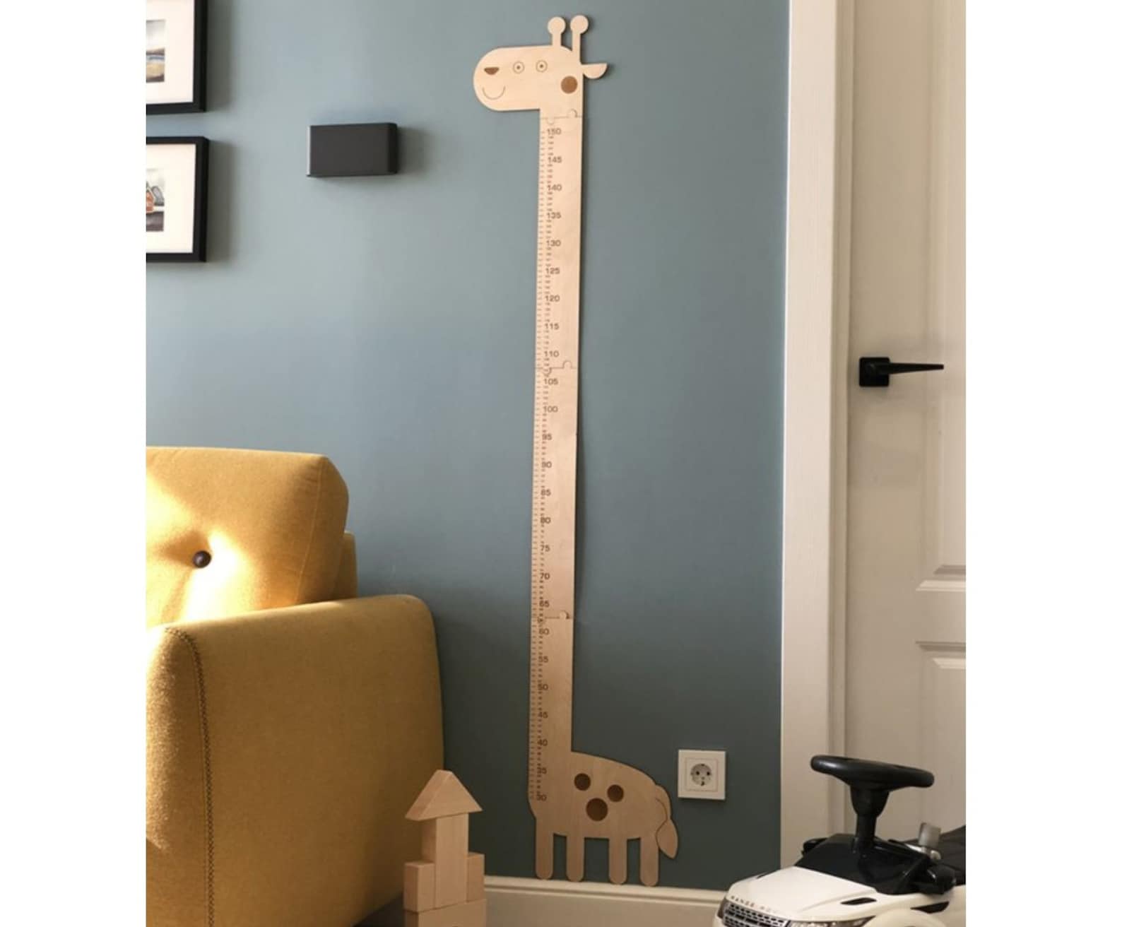 Lasercut Height Gauge for Kids, Measure Height on Wall With Giraffee ...