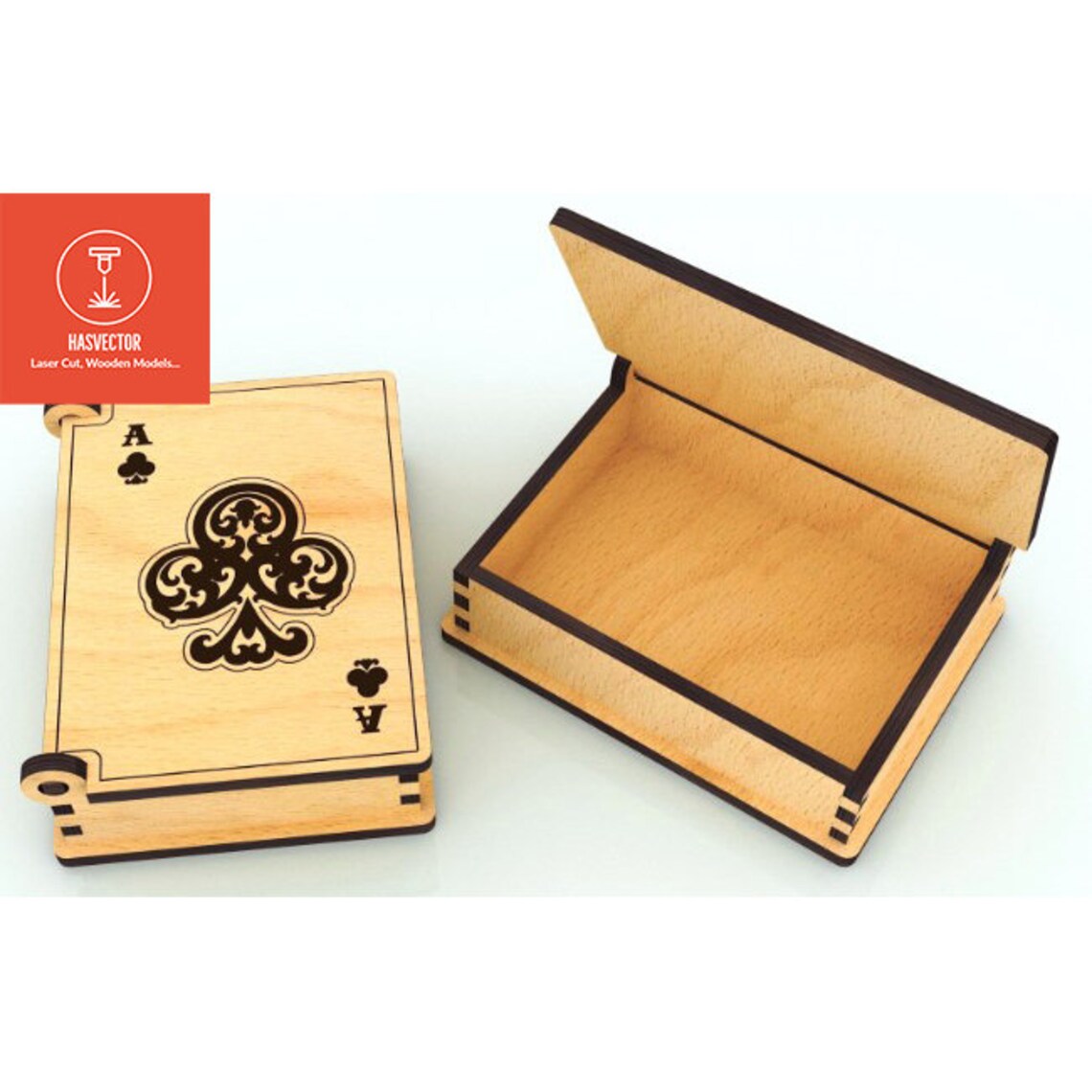 Lasercut Card Box Design Decorative Wooden Gift Box Model 3 Mm Plan SVG ...