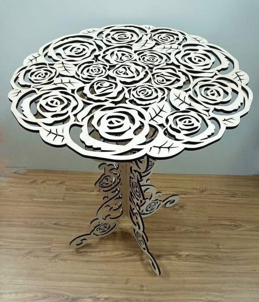 Lasercut Table Model Coffee Table With Rose Top Design Home Craft ...