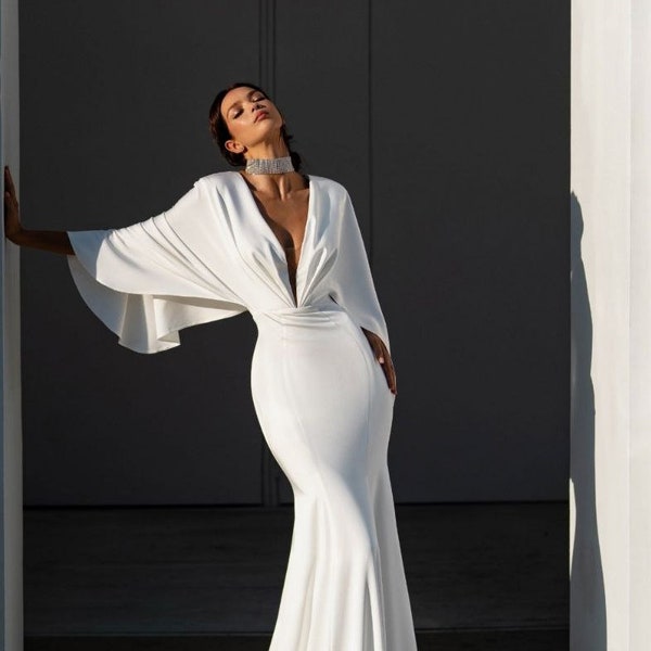 Cape Back Wedding Dresses - Etsy